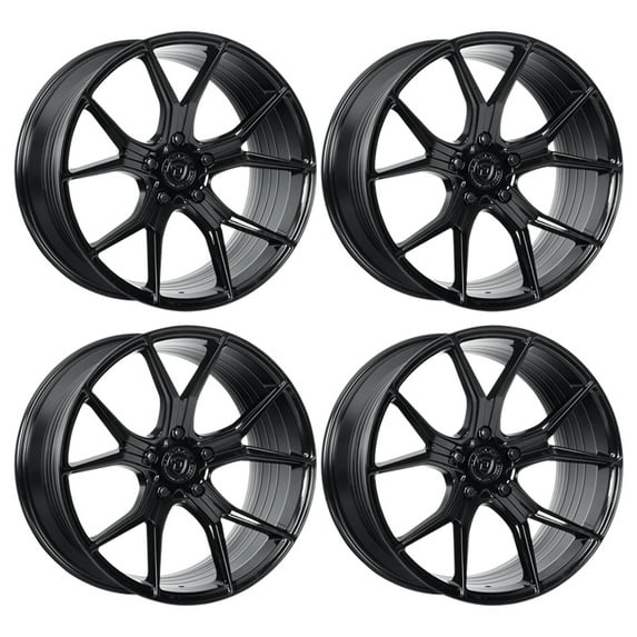 4 x Dolce Element Gloss Black Wheels 5x114.3 18x8.5 +35et High Performance Rims - Walmart.com