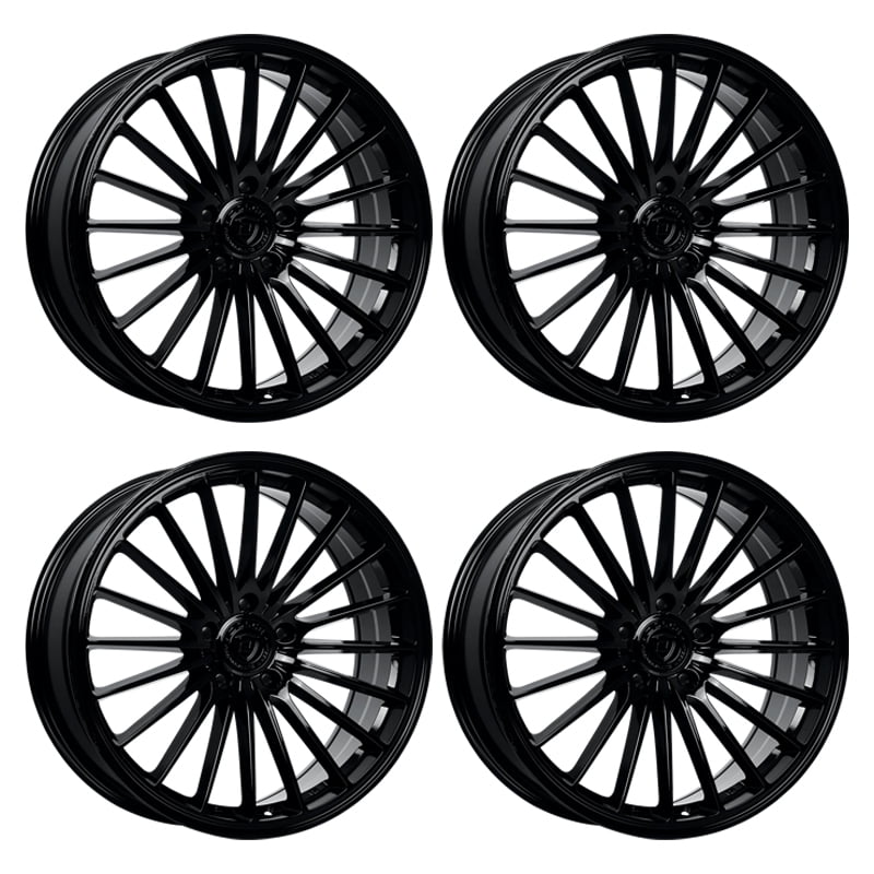 4 x Dolce Ghost Gloss Black Wheels 5x120 19x8.5 +28et Luxury ...