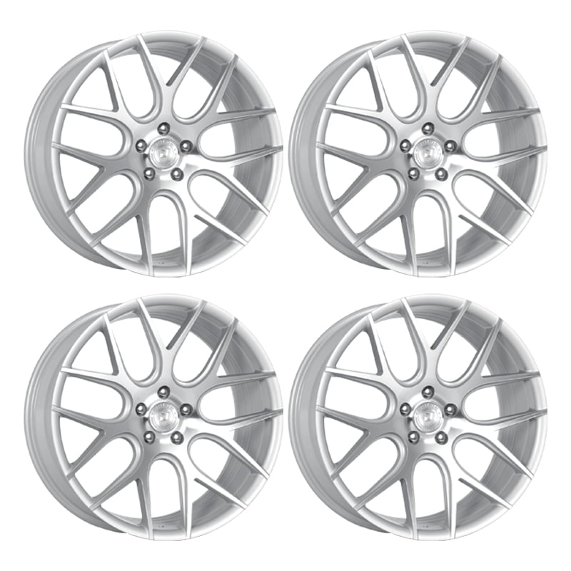 4 x Dolce Monza Glossy Sliver Wheels 5x120 20x8.5 +28et High ...