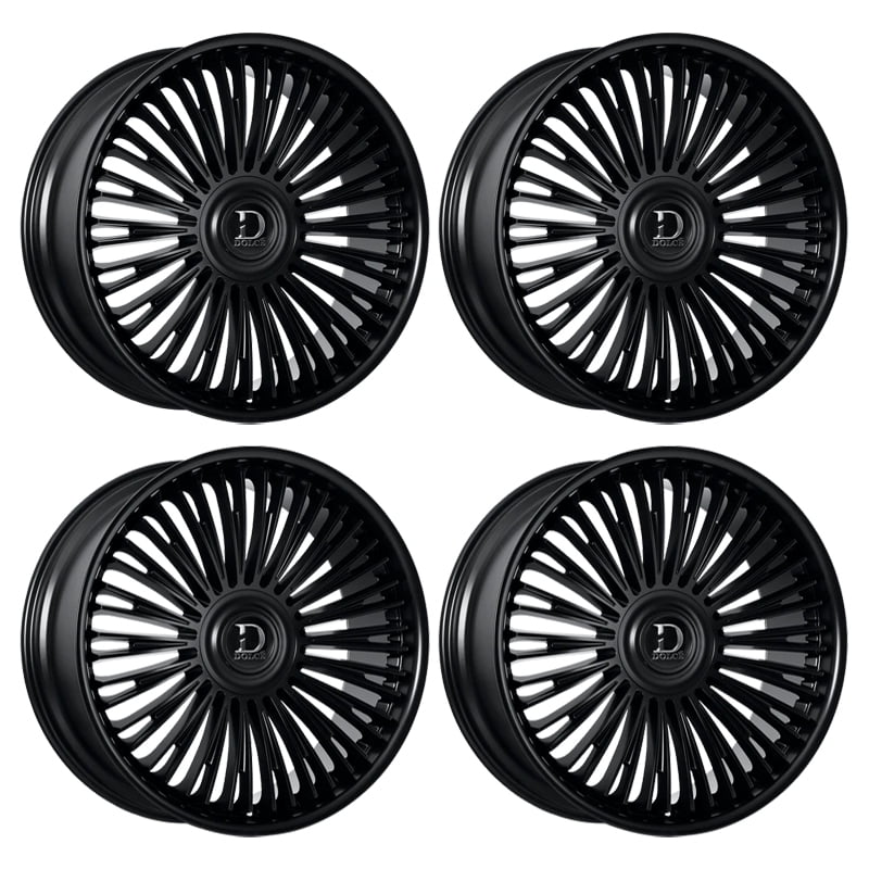 4 x Dolce Razzo Gloss Black Wheels 6x135/6x139.7 24x10 +35et Classic ...