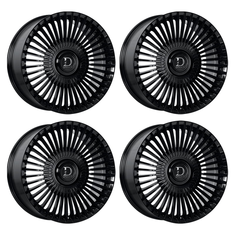 4 x Dolce Trento Gloss Black Wheels 6x135/6x139.7 24x10 +25et Classic ...