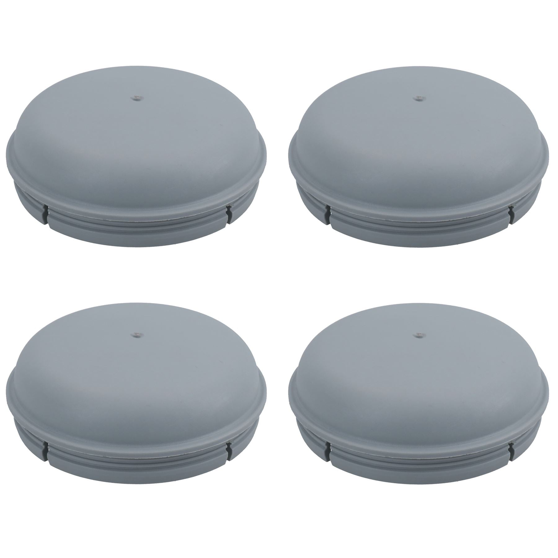 4 x Grey Plastic Hub Cap Grease Dust Bearing Cap 76mm For Ifor Williams ...