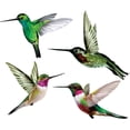 4 x Hummingbird Window Clings for Glass Safety on Doors, Windows and ...