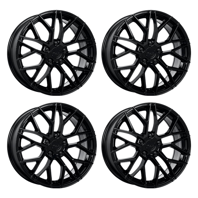 4 x KATANA RACING KR01 18X8 5X114.3 +40mm Glossy Black Alloy Wheel Rim ...