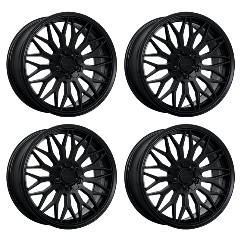 4 x Katana KR05 Matte Black Wheels 5x100/5x114.3 17x7.5 +40et Racing ...