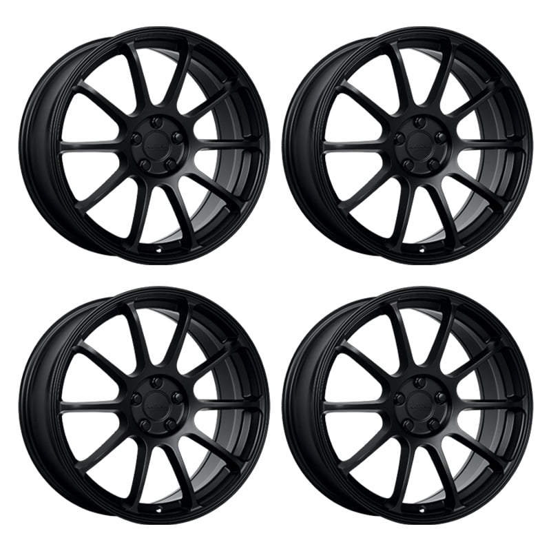 4 x KATANA RACING KR07 18X8 5X114.3 +40mm Matte Black Alloy Wheel Rim ...