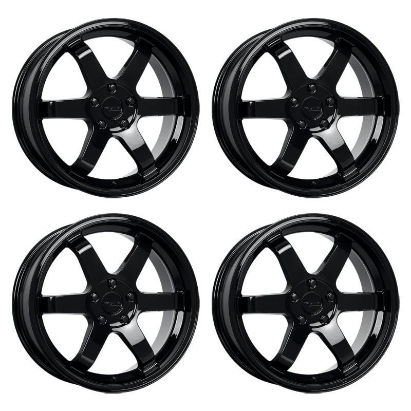 4 x KATANA RACING KR08 18X8 5X114.3 +40mm Glossy Black Alloy Wheel Rim ...