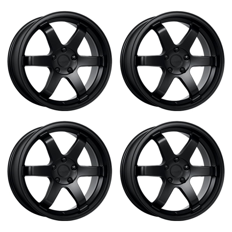 4 x Katana KR08 Matte Black Wheels 5x100 17x7.5 +40et Racing ...