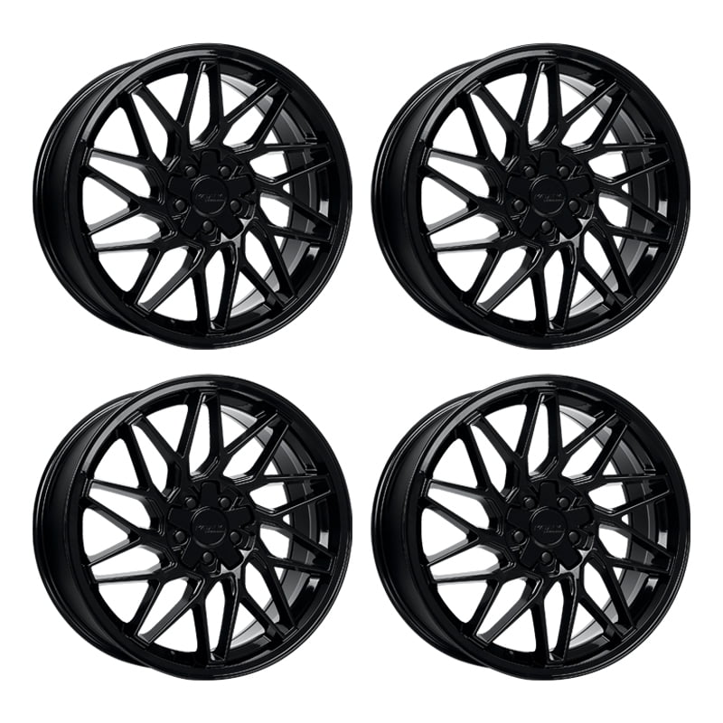 4 x Katana KR09 Gloss Black Wheels 5x100/5x114.3 18x8 +40et Racing Rims ...