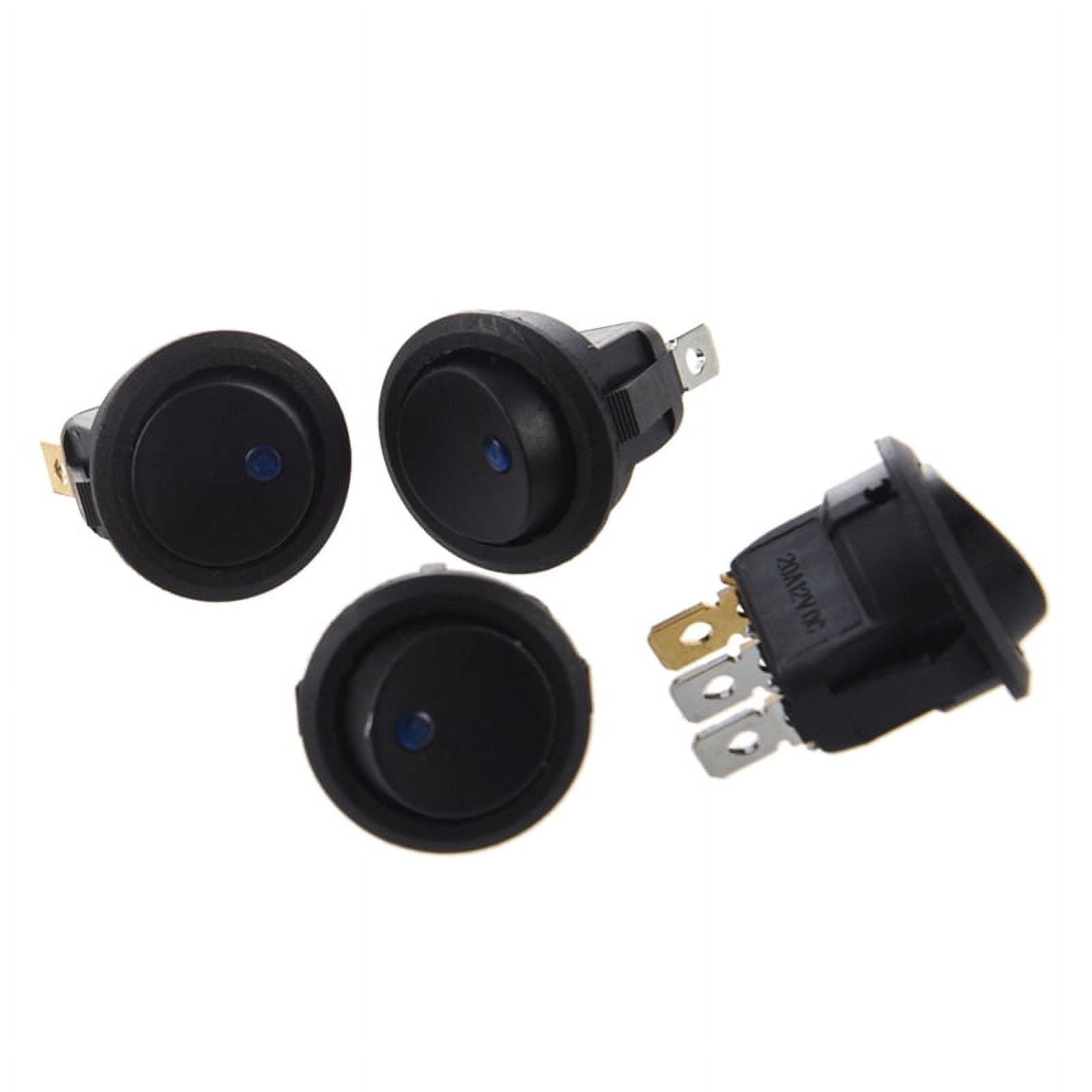 4 x LED Rocker Switches On/ Off Switch DC 12V 16 mm Blue - Walmart.com