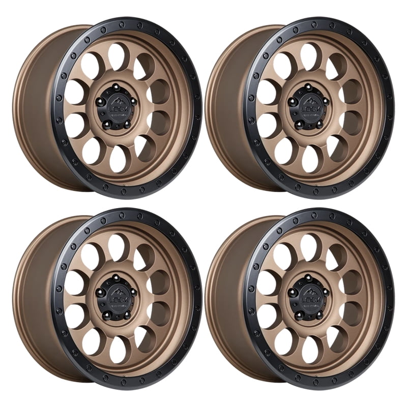 4 x Lock Offroad 50Cal Matte Bronze Wheels 6x139.7 20x9 -12et Truck Suv ...