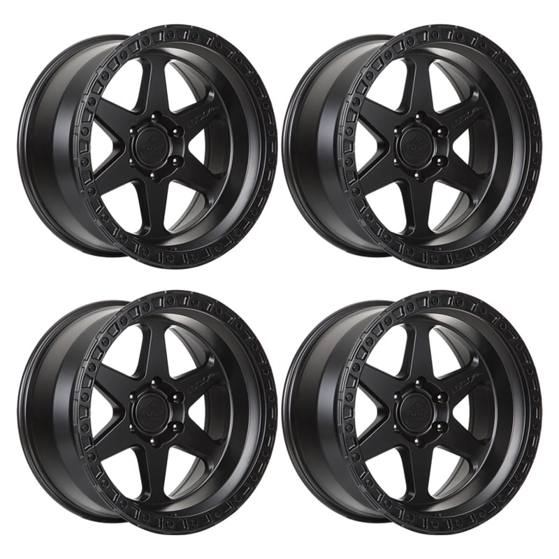 4 x Lock Offroad Olympus Matte Black Wheels 5x127 18x9 +1et Truck Suv ...