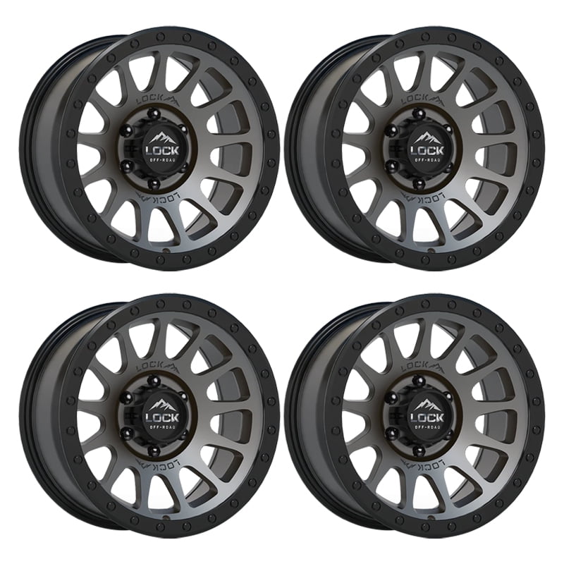 4 x Lock Offroad Yosemite Machined Wheels 6x139.7 17x9 0et Truck Suv ...