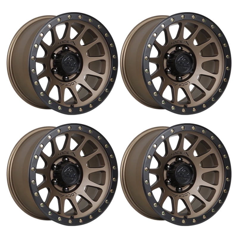 4 x Lock Offroad Yosemite Matte Gray Wheels 6x139.7 17x9 0et Truck Suv ...