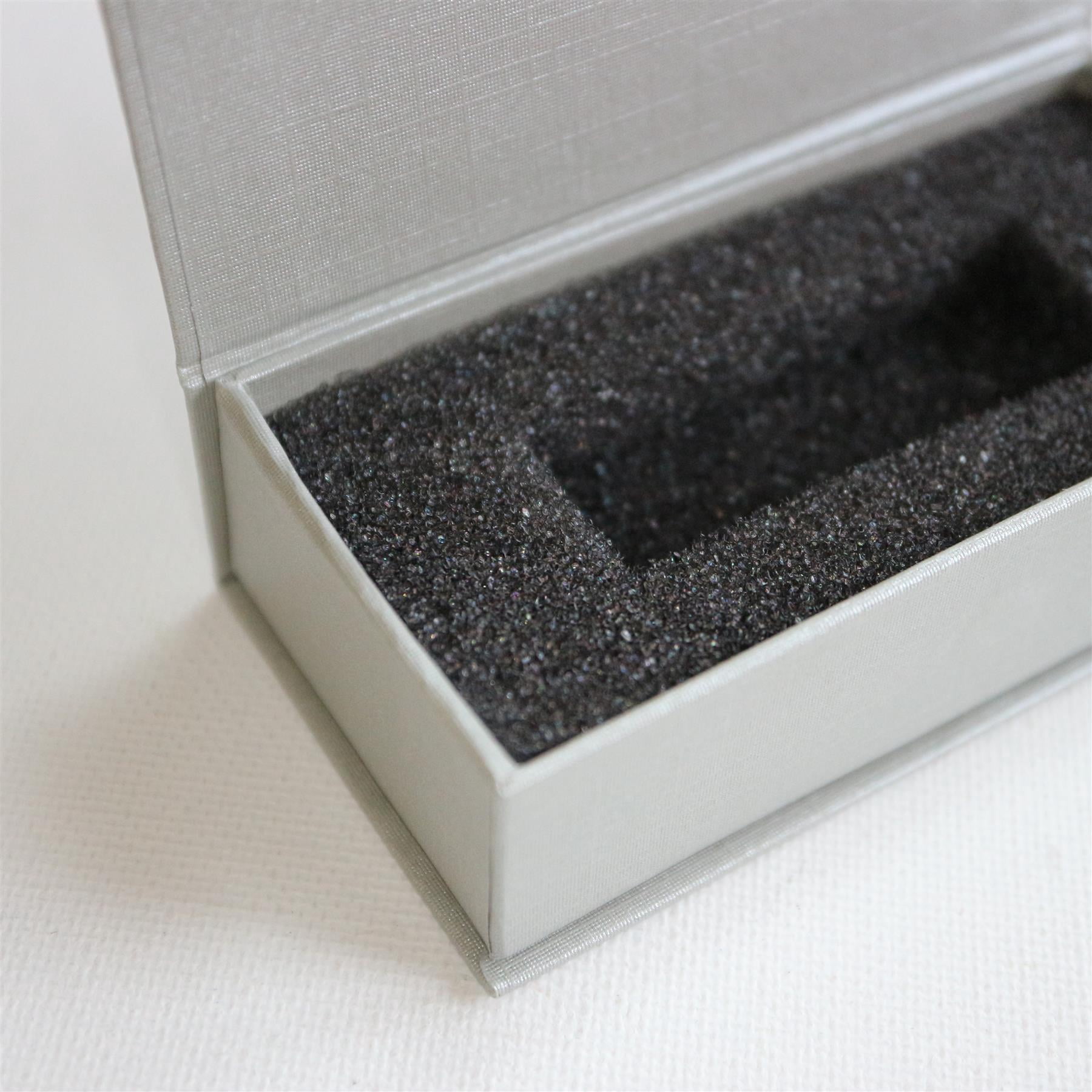 4 x Magnetic USB Presentation Gift Boxes, Silver Grey Colour, flash ...