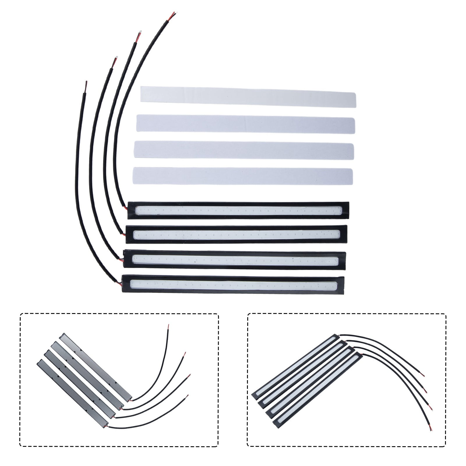 4 x Marine Grade Large Super Bright 12 volt Blue LED Courtesy Lights ...