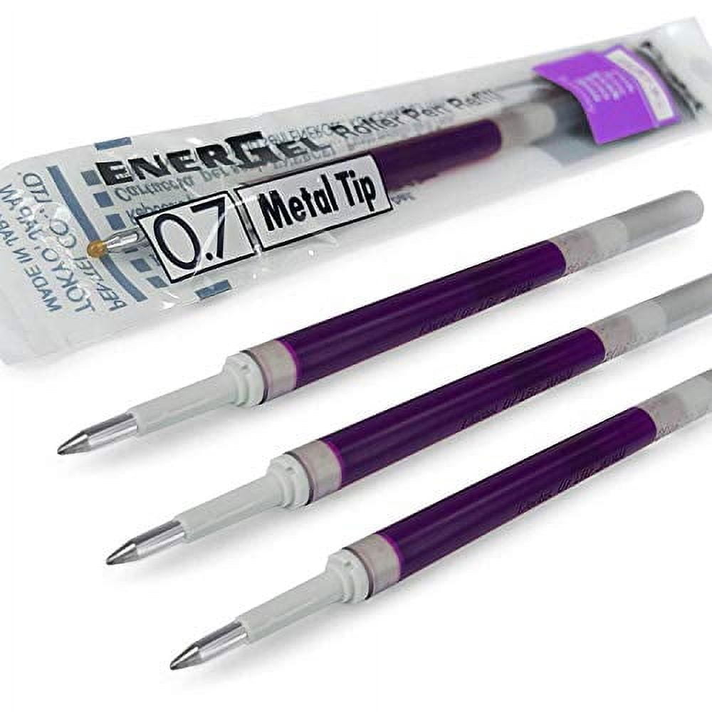 4 x PENTEL Energel 0.7mm Refill Metal Tip LR7 - Fits Energel Xm, BL77 ...
