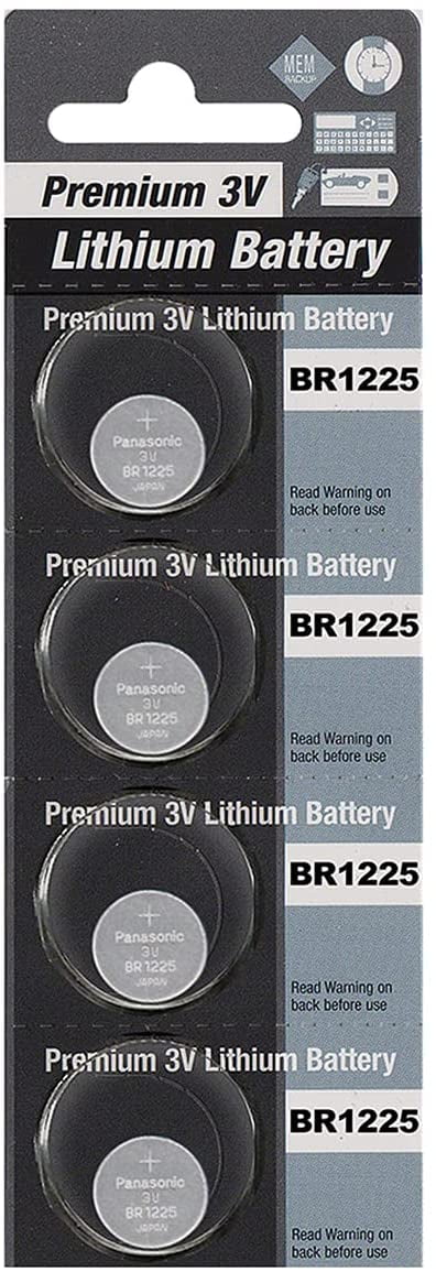 4 x Panasonic CR1225 / BR1225 3 Volt Lithium Coin Cell Batteries ...