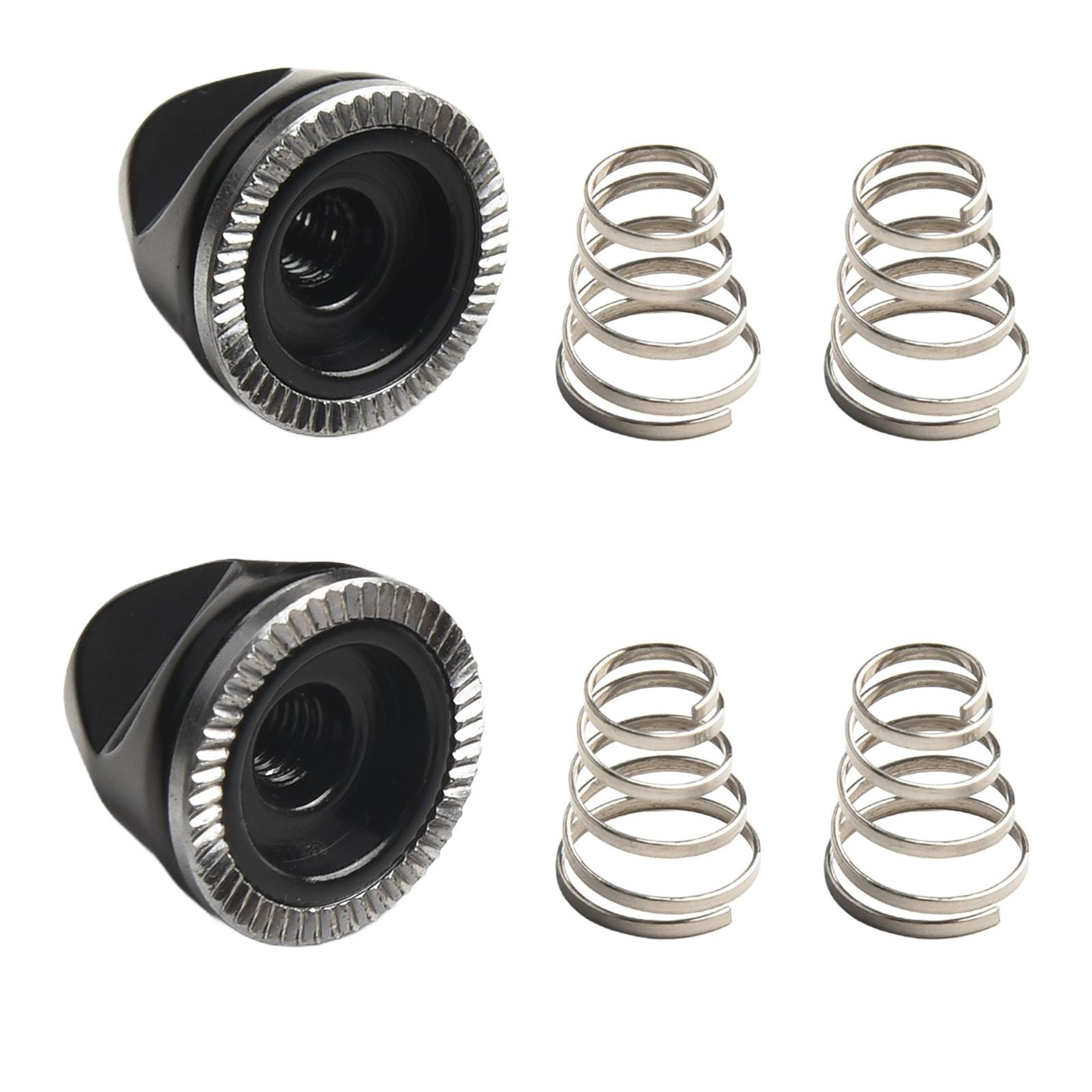 4 x QUICK RELEASE Bike Wheel SKEWER SPRING + 2 x M5 NUT Screw Nut Axle ...