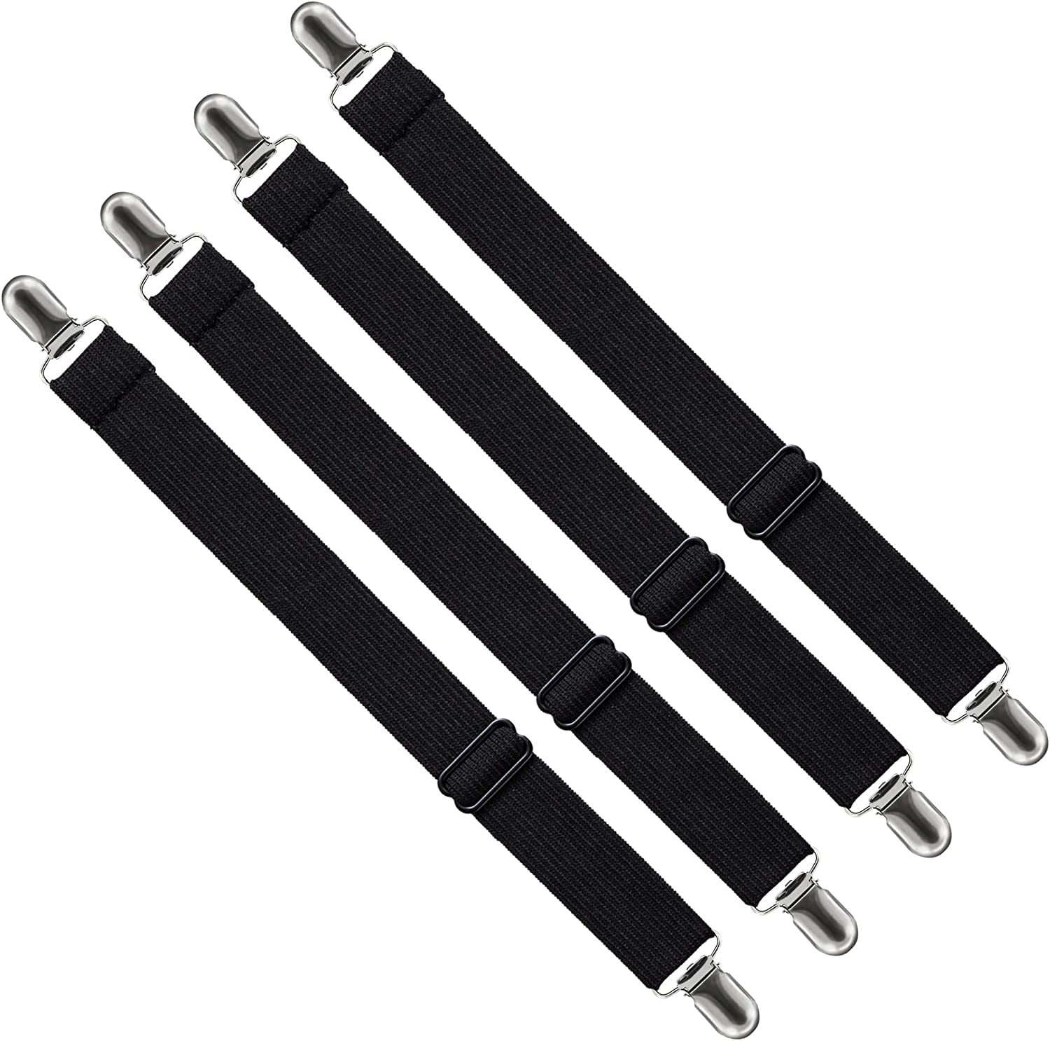 4 x Sheet Clamps Adjustable Sheet Clamps for Bed Sheets Mattress Bed ...