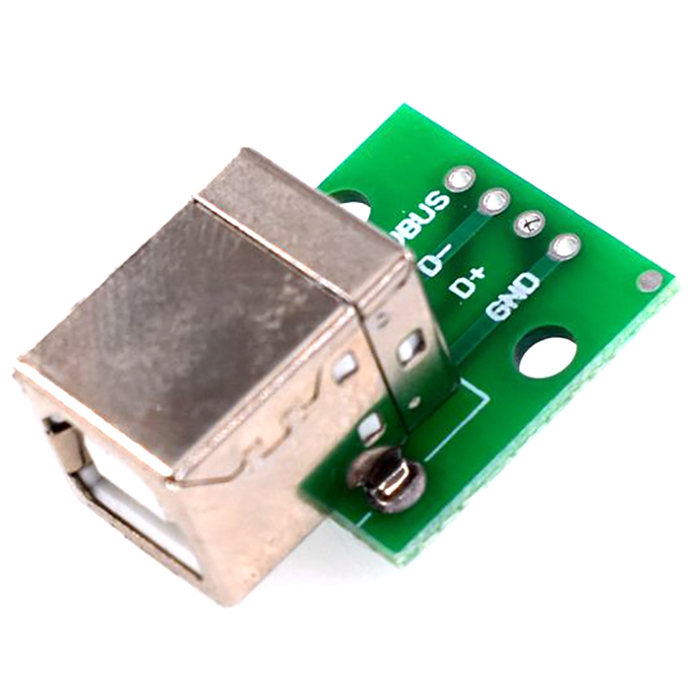 4 x USB Type B Female Socket Breakout Board 2.54mm Pitch Adapter ...