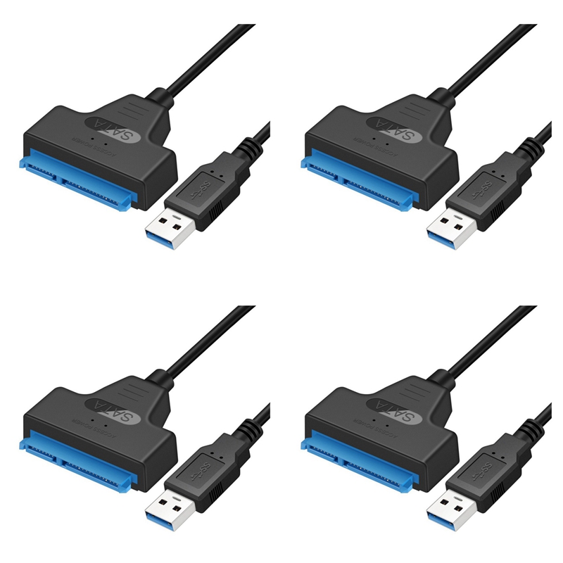 4 x Usb Sata Cable-Black - Walmart.com