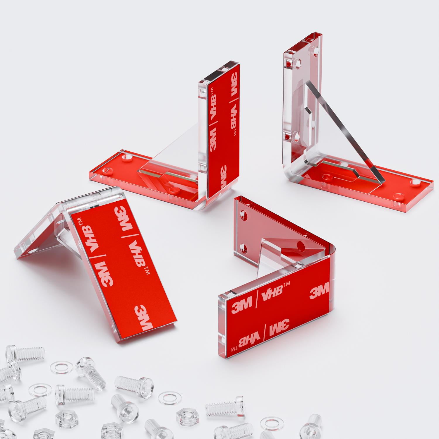 4 x V4, 5mm thickness, Self Adhesive, Reinforced, Strong, Angled L ...