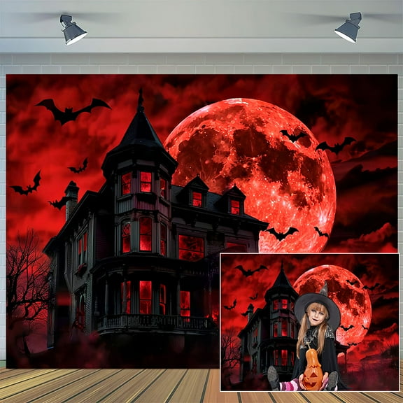 5 x 4 ft Halloween Backdrop for Photography Horror Night Pumpkin ...