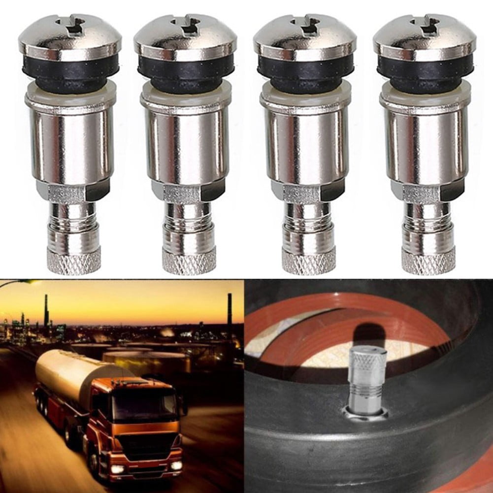4 x metal valves chrome optics steel valves car rim valves 11.3mm ...