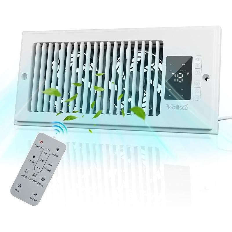 4"x10" Register Booster Fan for Wall & Floor Vents, 10-Speed Quiet ...