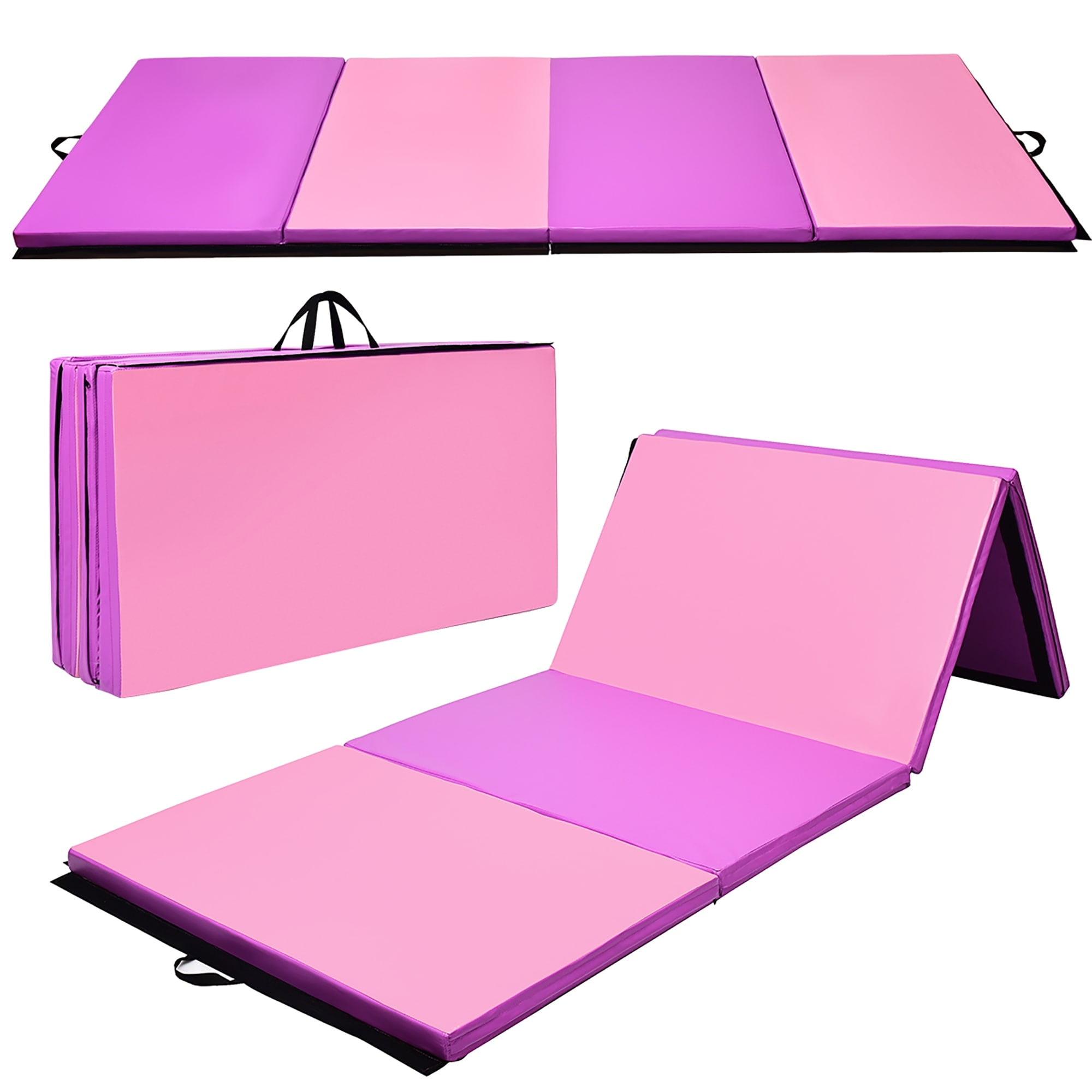 4'x10'x2'' Gymnastics Mat Folding Anti-Tear Gymnastics Panel Mats ...