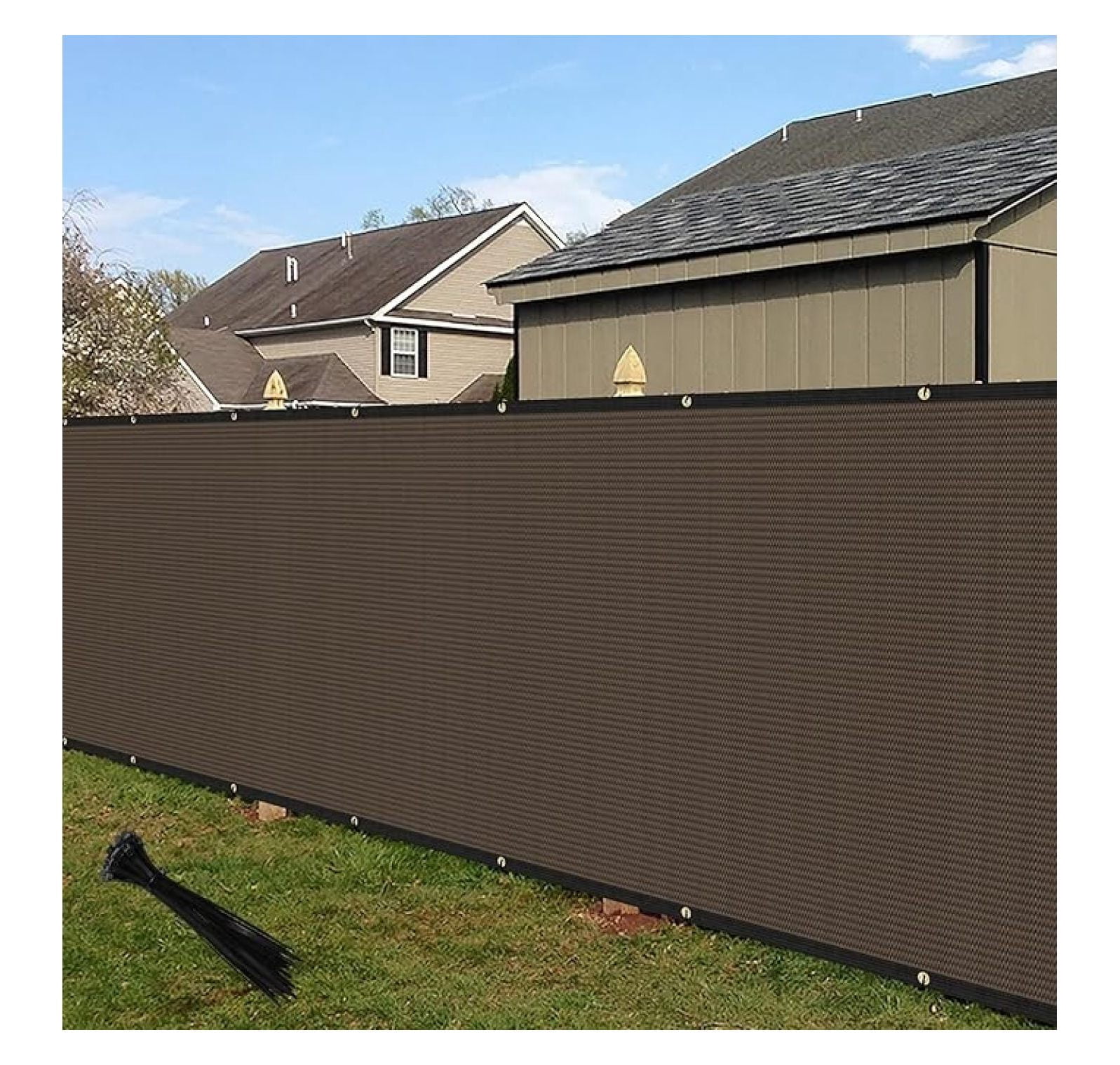 4'x111' Privacy Fence Screen Windscreen with Copper Grommets, Fit for ...
