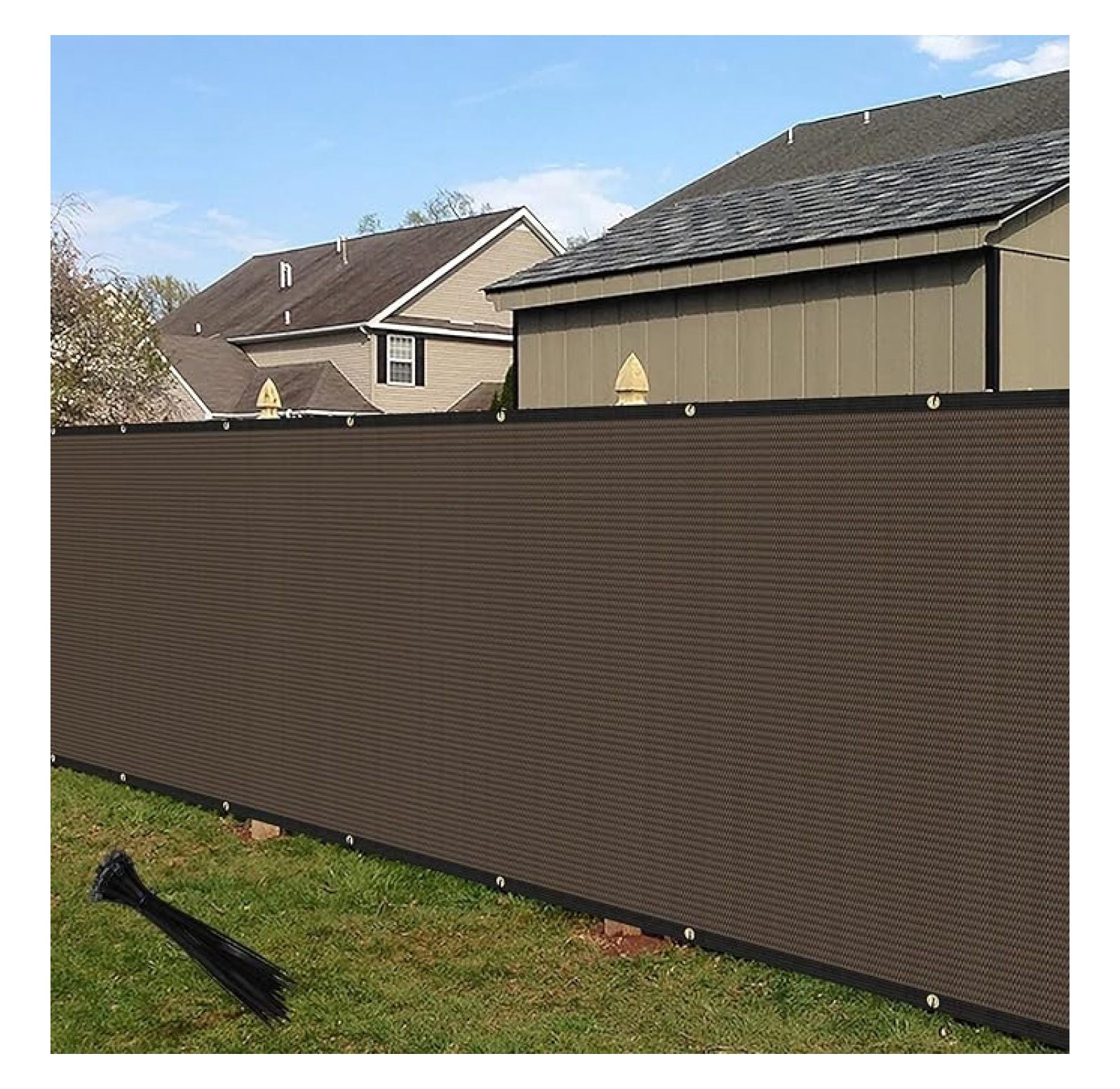 4'x126' Privacy Fence Screen Windscreen with Copper Grommets, Fit for ...