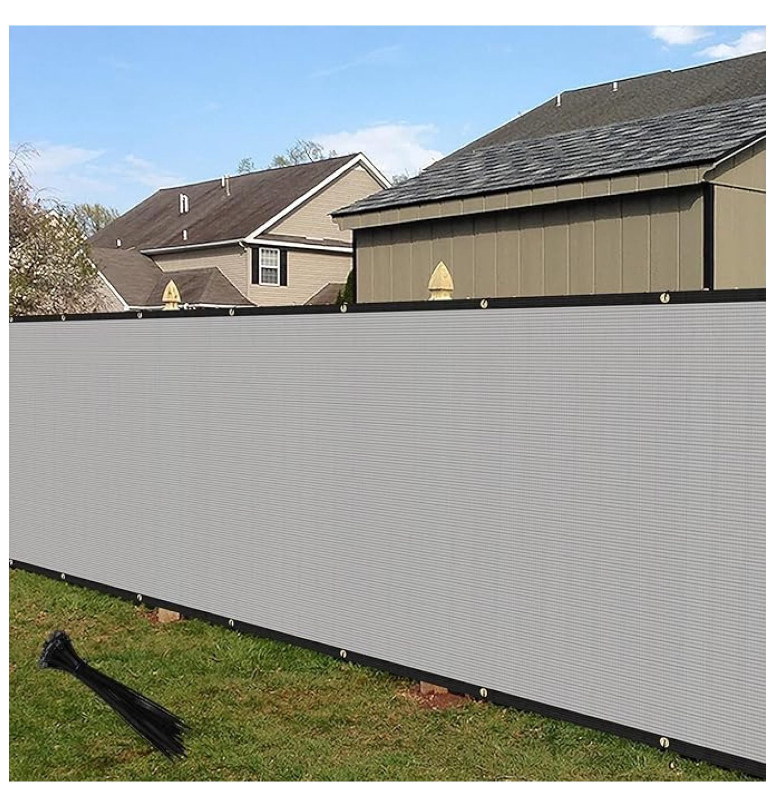 4'x180' Privacy Fence Screen Windscreen with Copper Grommets, Fit for ...