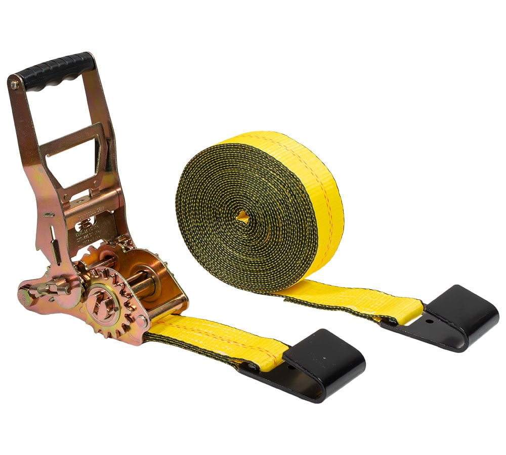 4" x30' Self-Tensioning Ratchet Tie Down Straps with Flat Hooks - 5,400 ...