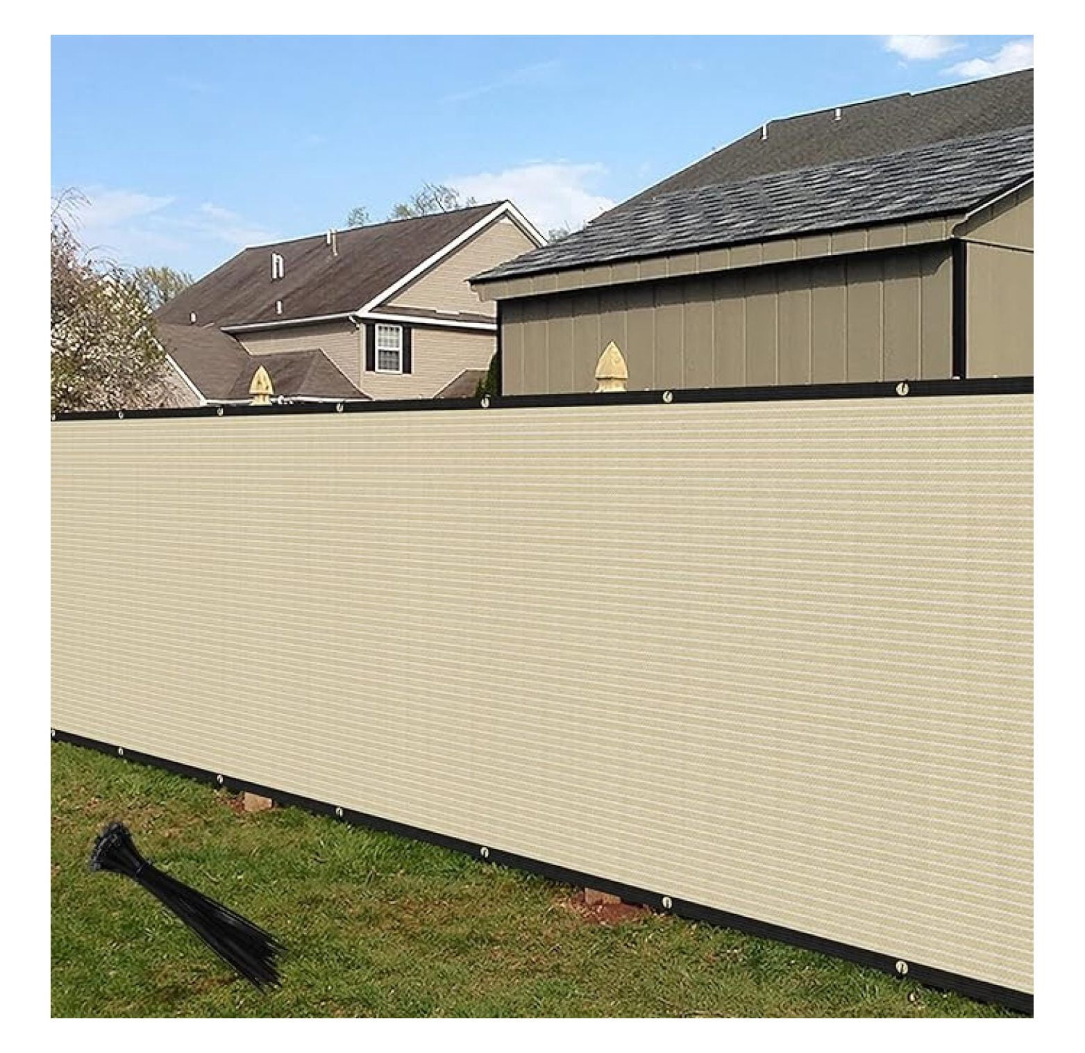 4'x34' Privacy Fence Screen Windscreen with Copper Grommets, Fit for ...