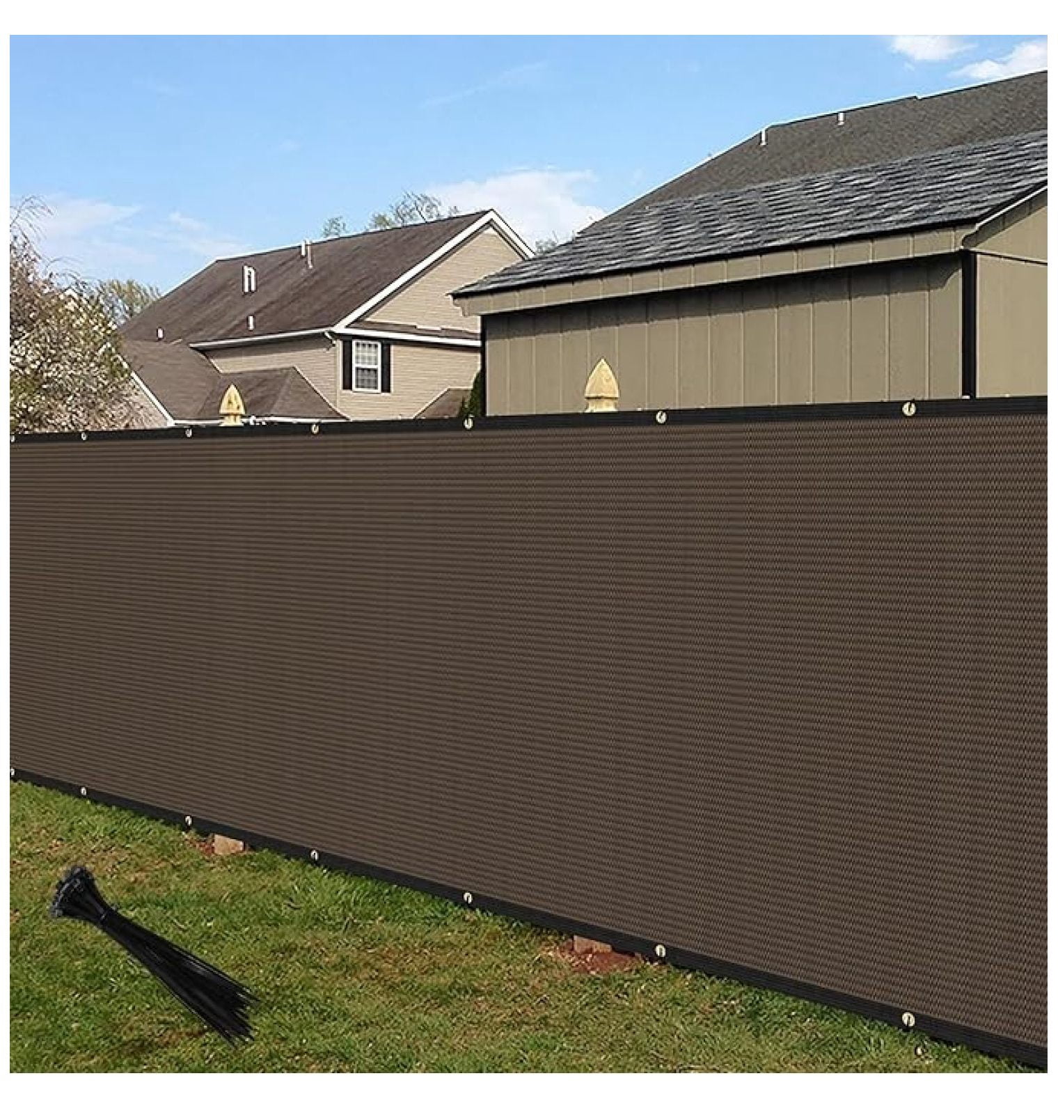 4'x39' Privacy Fence Screen Windscreen with Copper Grommets, Fit for ...