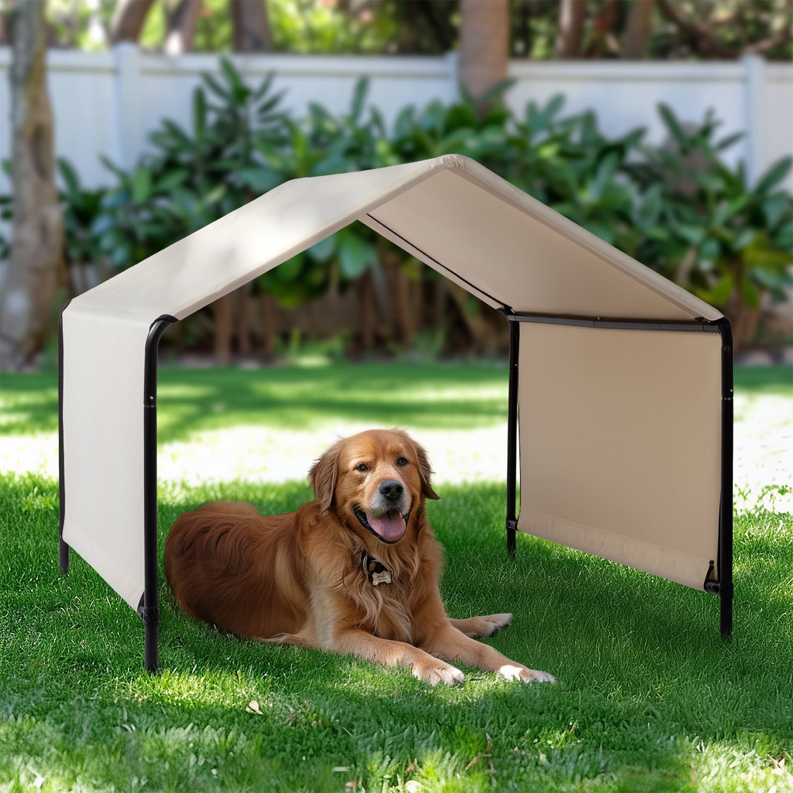 4'x4'x3' Outdoor Dog Shade Shelter Outdoor Sun Rain Canopy Pet House ...