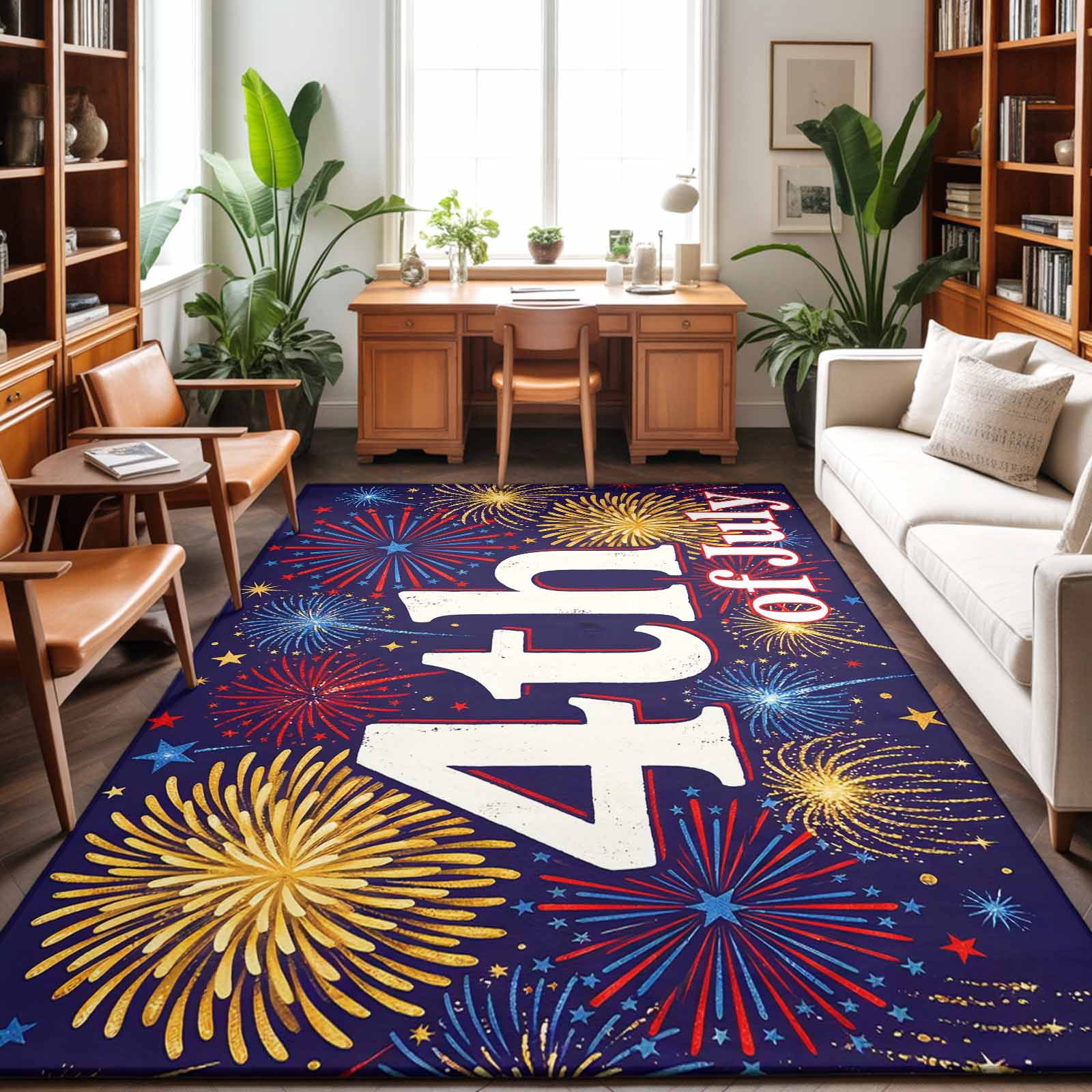 4'x6' Area Rugs, 4th of July Indoor Outdoor Area Rug for Living Room ...