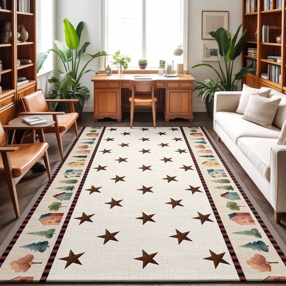 4'x6' Area Rugs, Farmhouse Country Indoor Outdoor Area Rug for Living ...