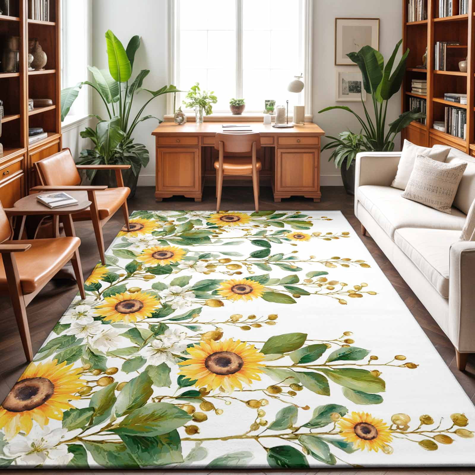 4'x6' Area Rugs, Hanging Floral Indoor Outdoor Area Rug for Living Room ...