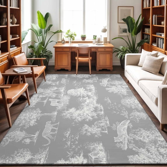 4'x6' Area Rugs, Tiger Leopard Indoor Outdoor Area Rug for Living Room ...