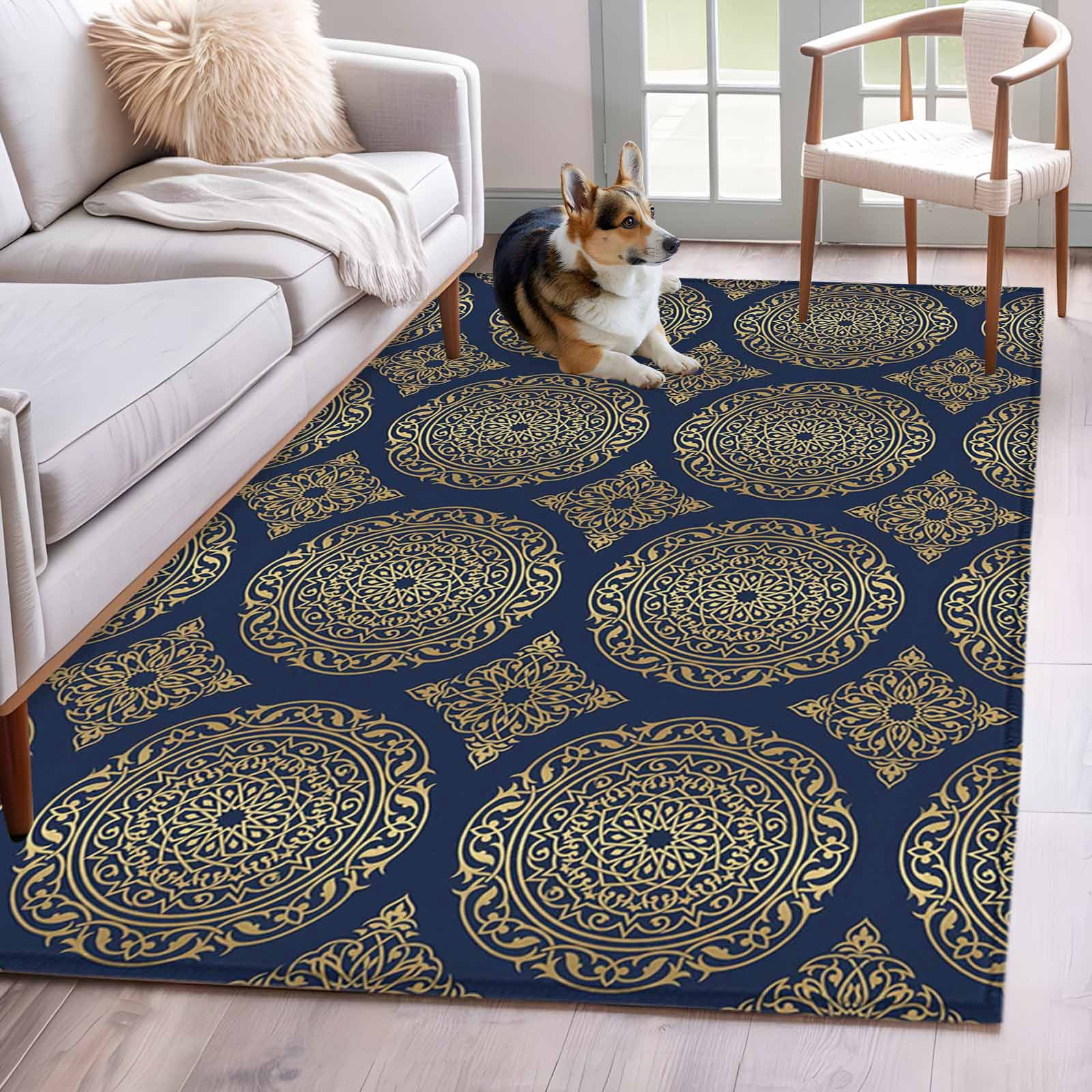 4'x6' Area Rugs, Traditional Tribe Indoor Outdoor Area Rug for Living ...