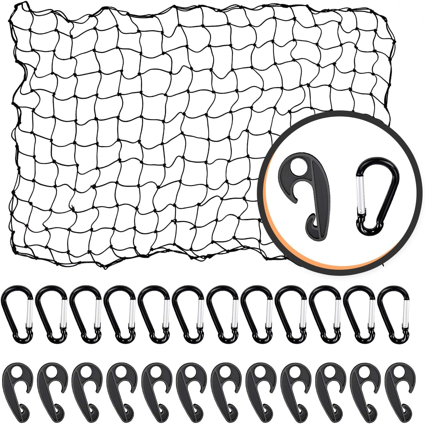 4'x6' Bungee Cargo Net for Truck Bed Stretches to 8'x12' | No Gaps ...