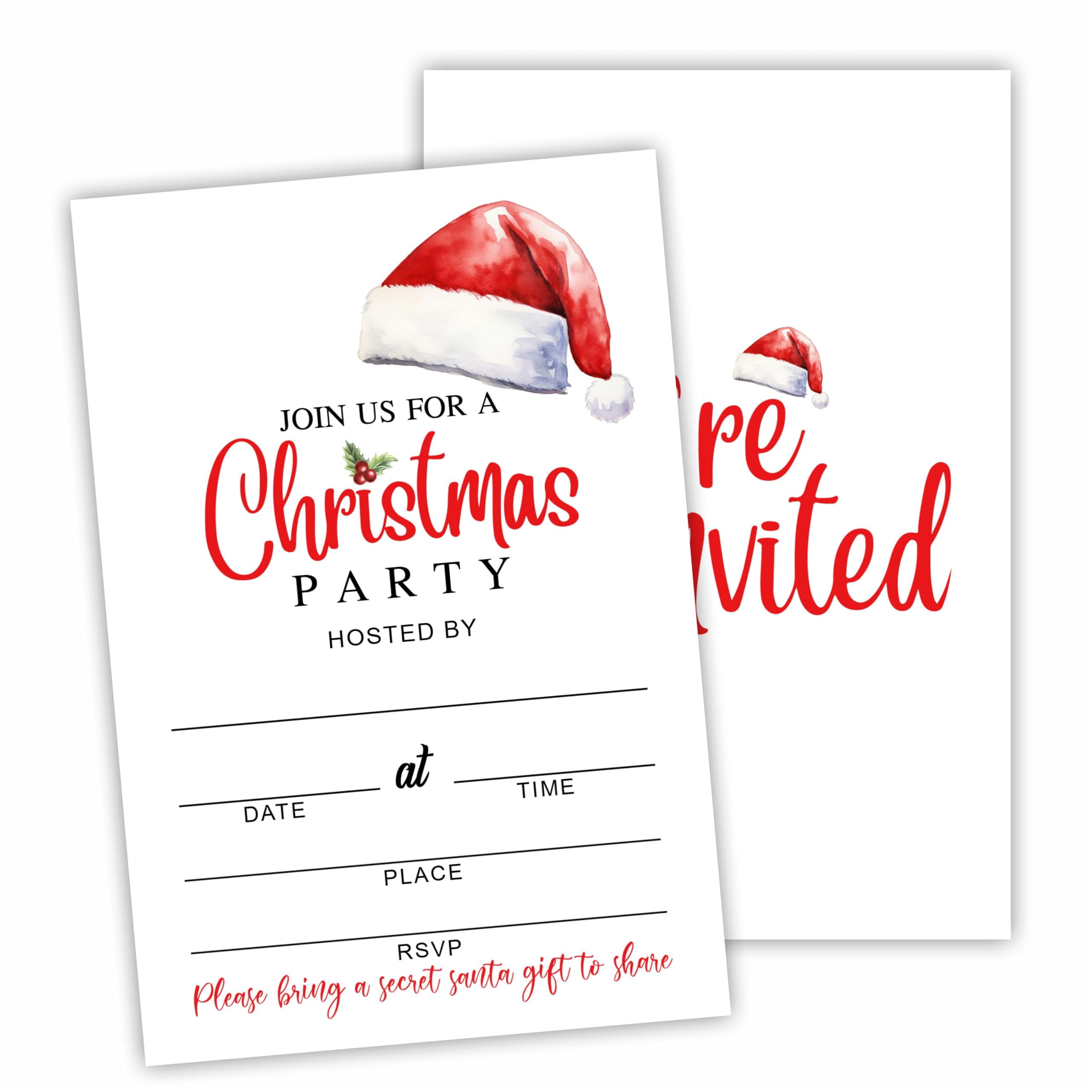 4"x6" Christmas Party Invitation Cards With Envelopes - Join Us For A ...