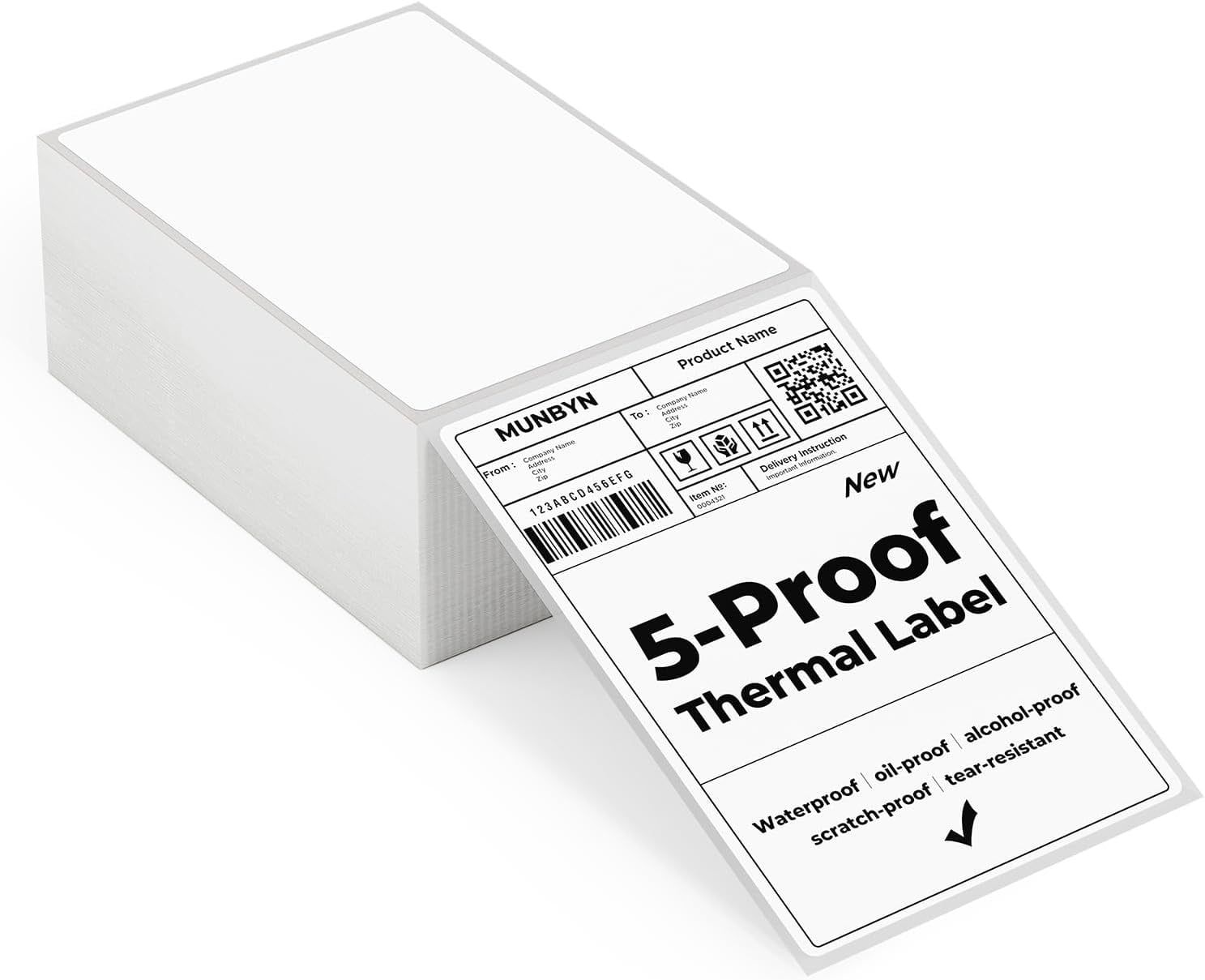 4"x6" Direct Thermal Shipping Labels, Durable Waterproof, Oil-Proof ...