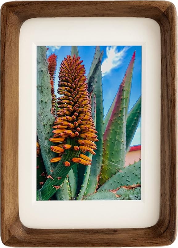 4""x6"" Handcrafted Photo Frame - Wooden Picture Frame with Mat -Wall ...