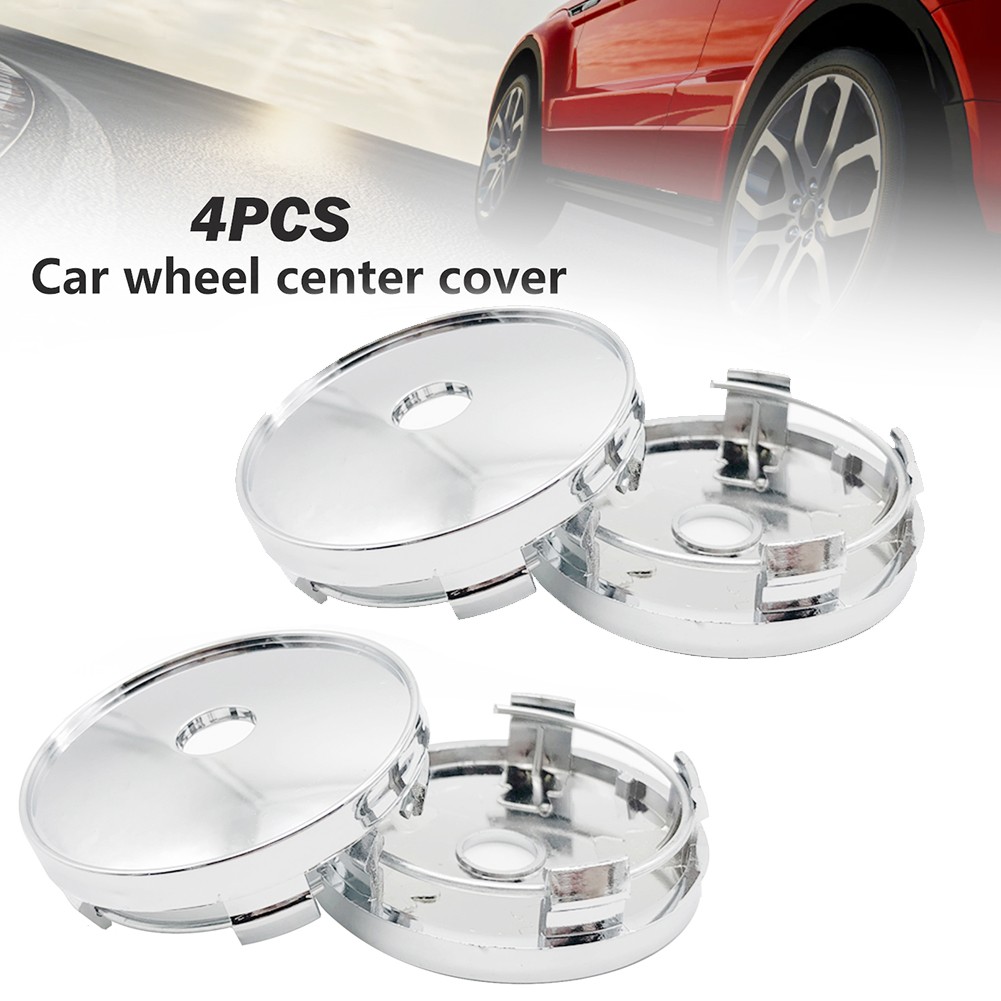 4 x60mm- 56mm Universal Silver Car Rims Alloy Wheel Center Hub Centre ...