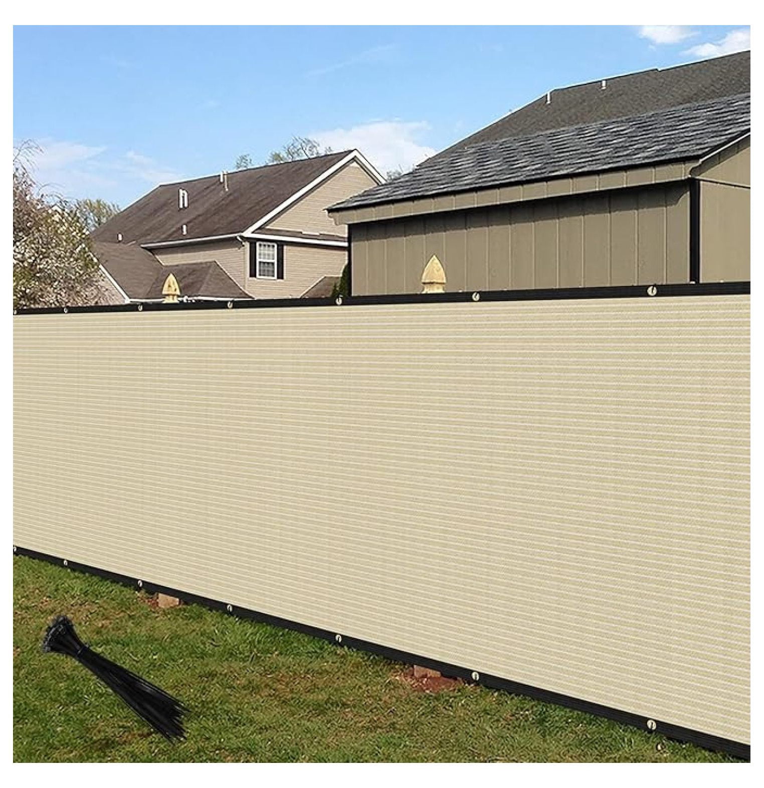 4'x7' Privacy Fence Screen Windscreen with Copper Grommets, Fit for ...