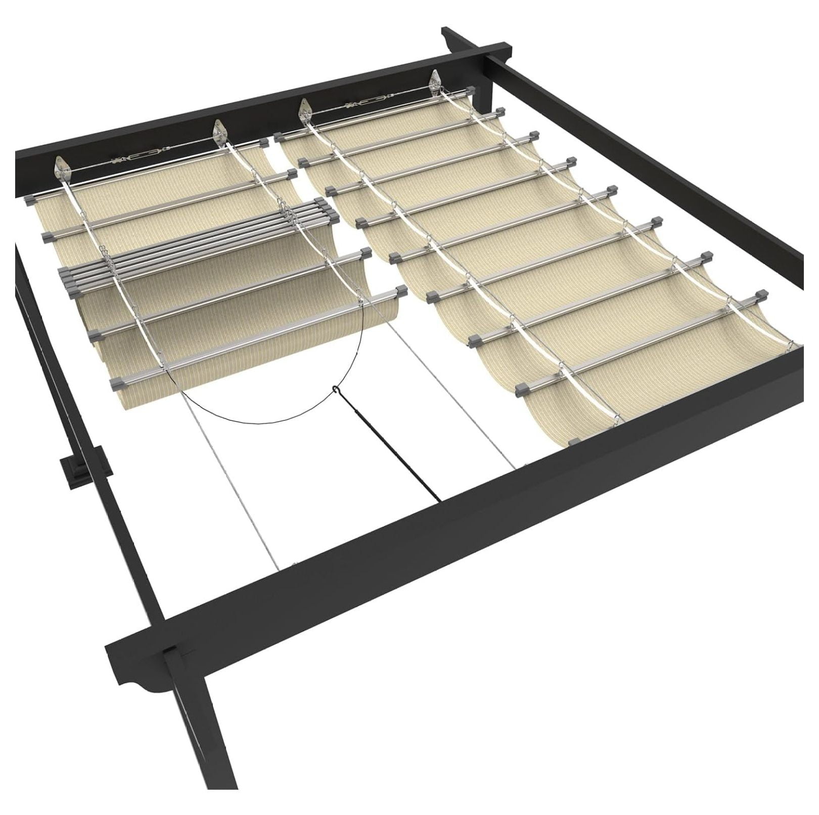 4'x7' Retractable Shade Awnings for Patio, 240GSM Breathable ...